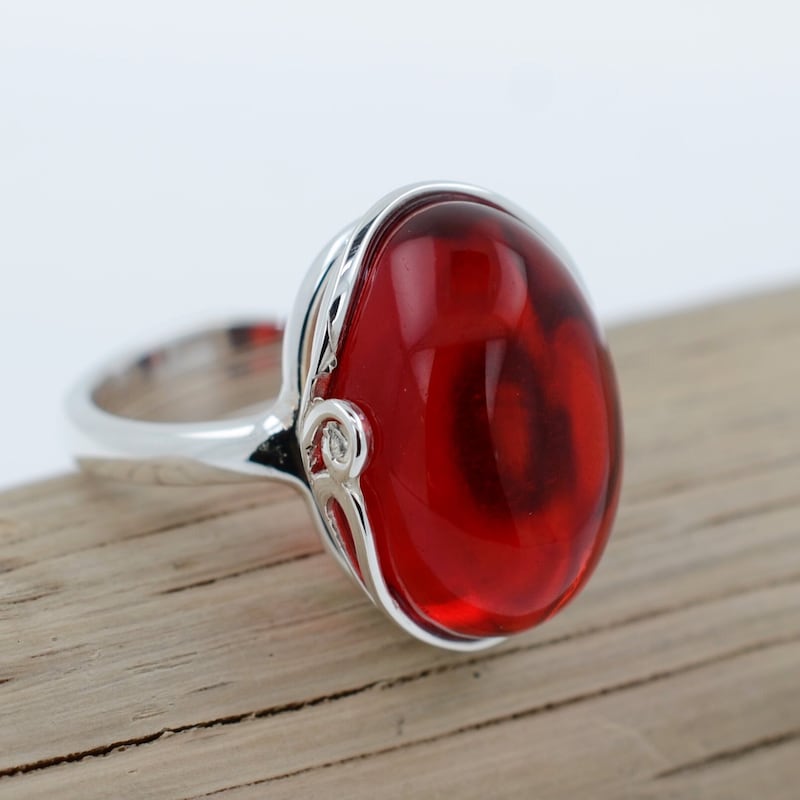 Red Stone Ring - Etsy