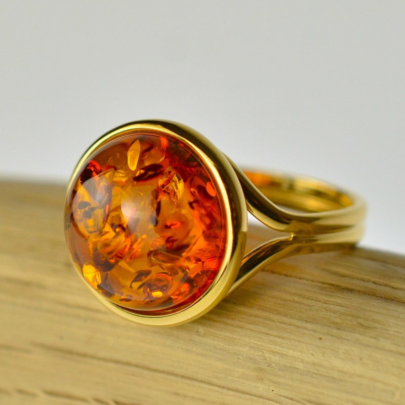 Amber Ring - Etsy
