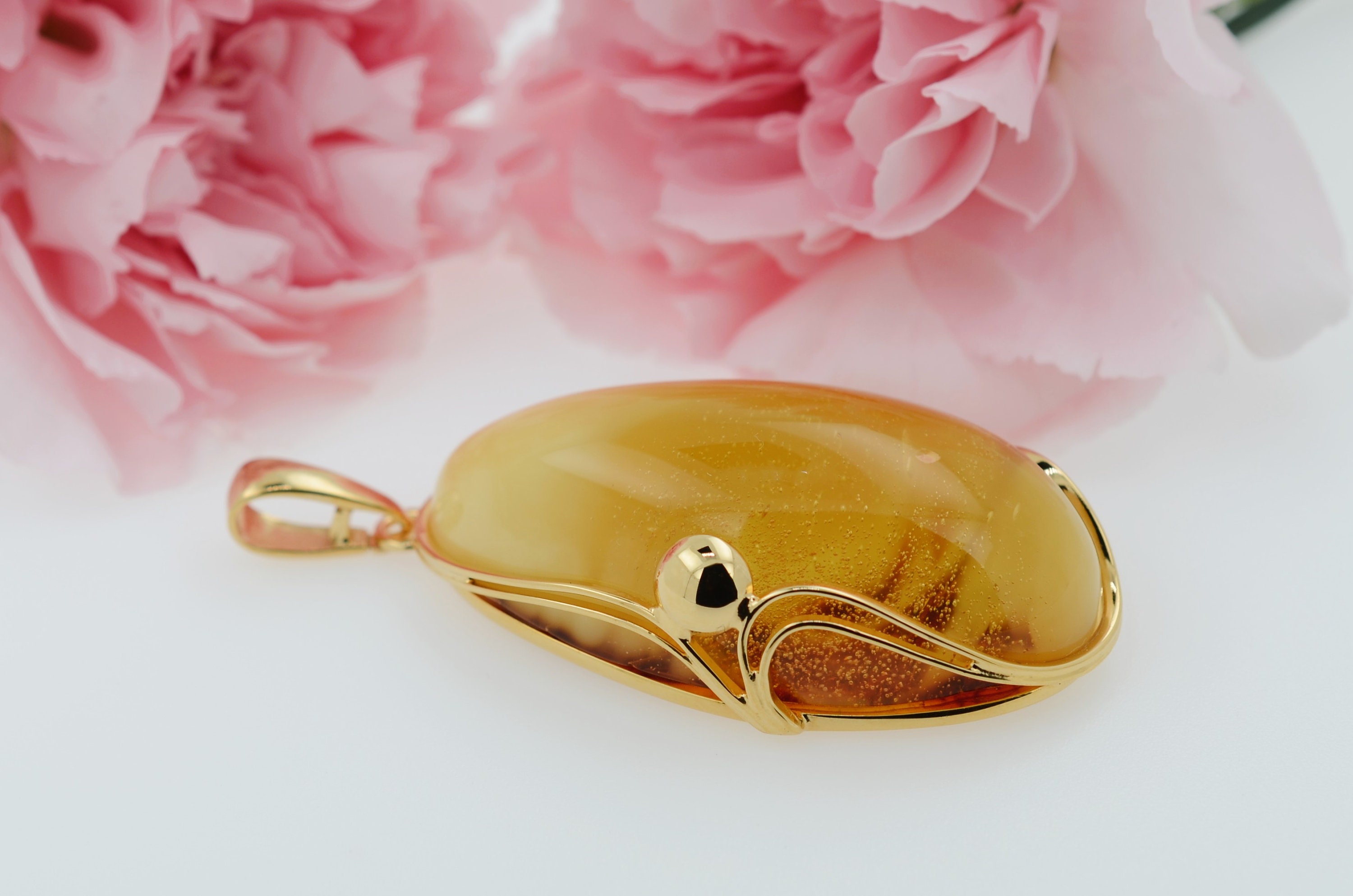 Unique Baltic Amber Pendant, Milky Amber Pendant, Large Amber Pendant ...