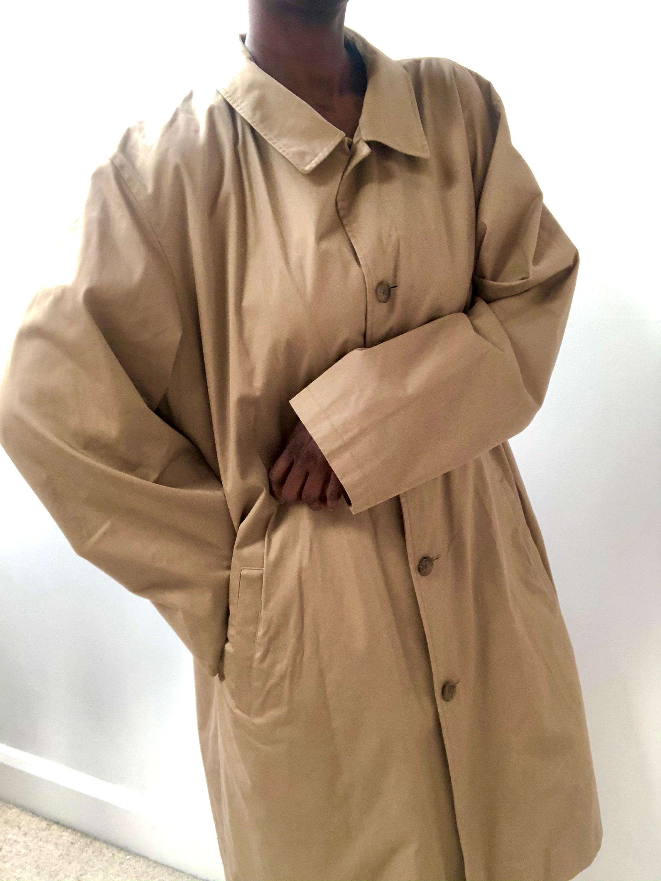 Oversize Long Tan Beige Rain Mac Small Medium Large XL - Etsy Canada