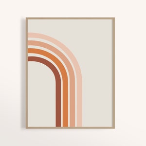 Rainbow Print, Terracotta Rainbow Wall Art, Boho Rainbow Poster ...