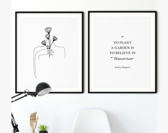 Inspire Happiness Print Art, Inspirational Quote Poster, Set of 2 Wall ...