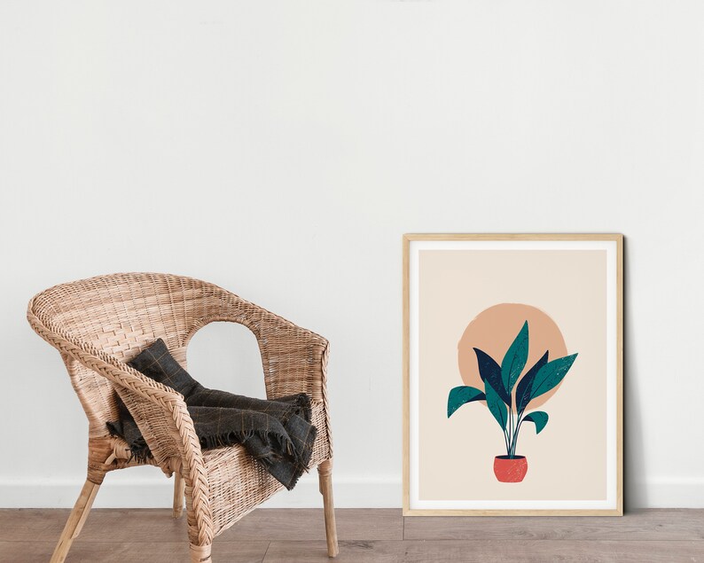 Abstract Botanical Print Abstract Leaves Botanical Printable - Etsy
