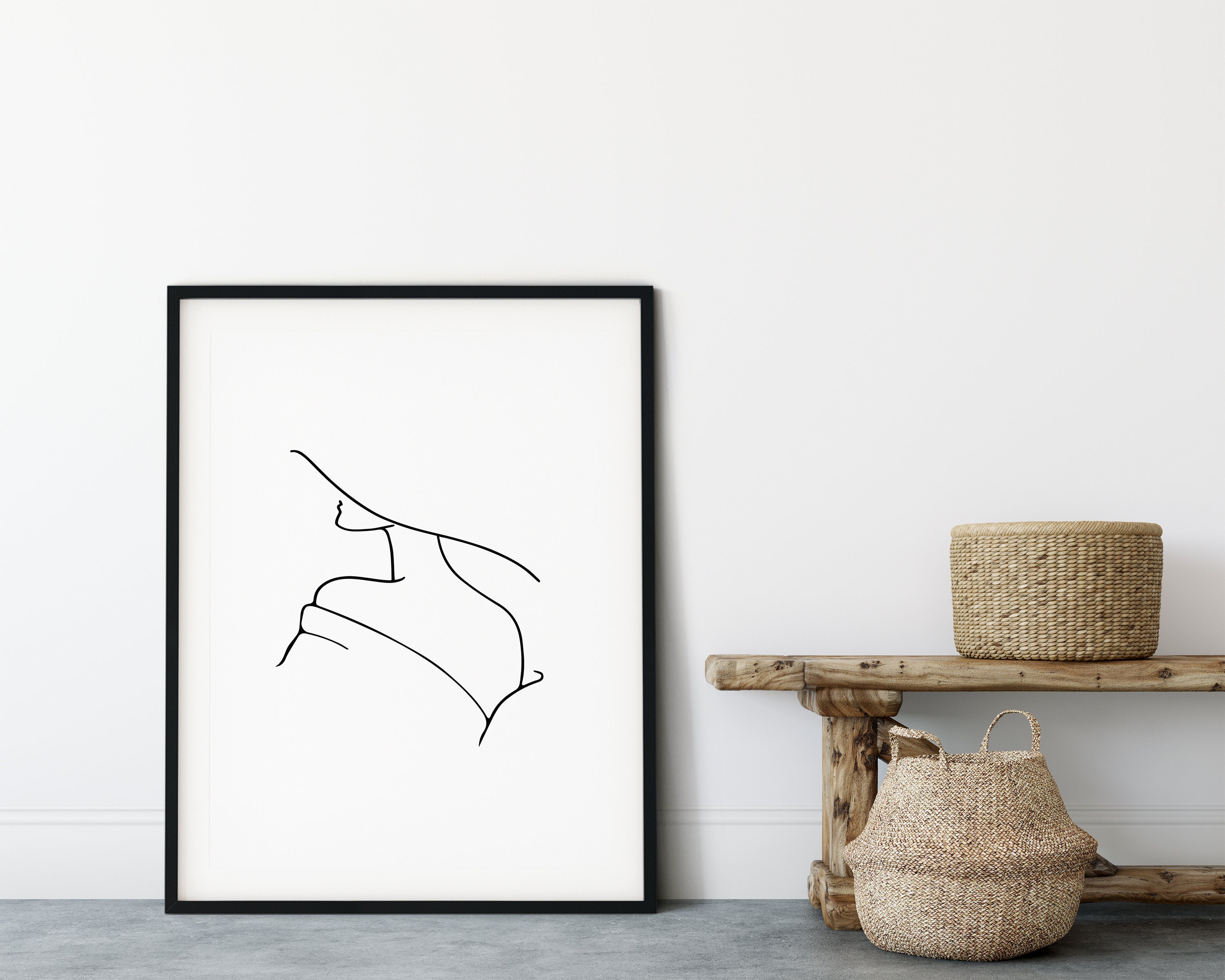 Woman Line Art Print Abstract Woman Printable Wall Art - Etsy