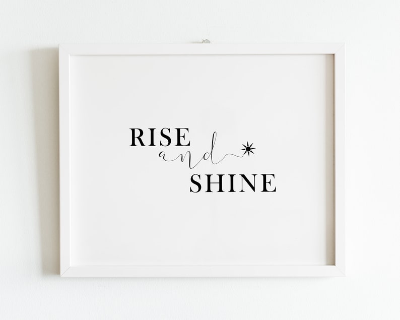 Bedroom Wall Decor Rise and Shine Sign Rise and Shine - Etsy