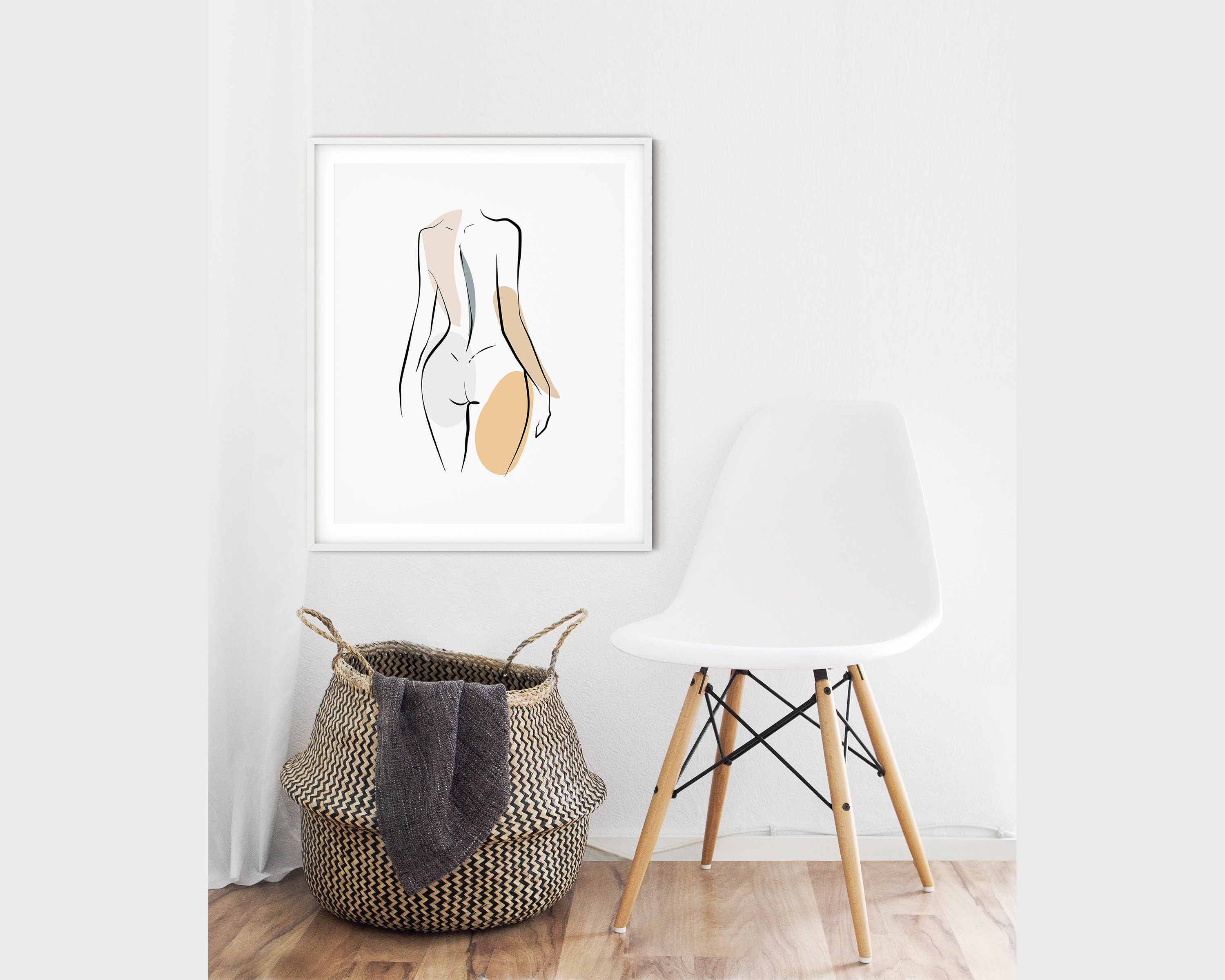 Woman Body Line Drawing Line Art Print Printable Wall Art | Etsy