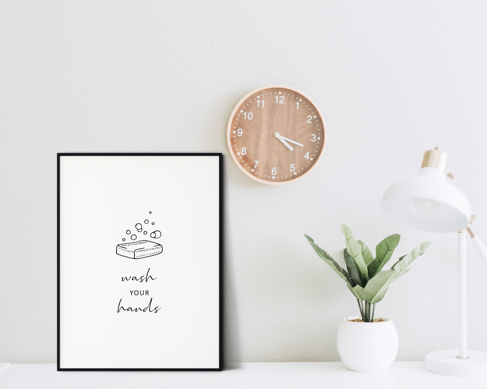 Bathroom Wall Decor Wash Your Hands Bathroom Printable | Etsy