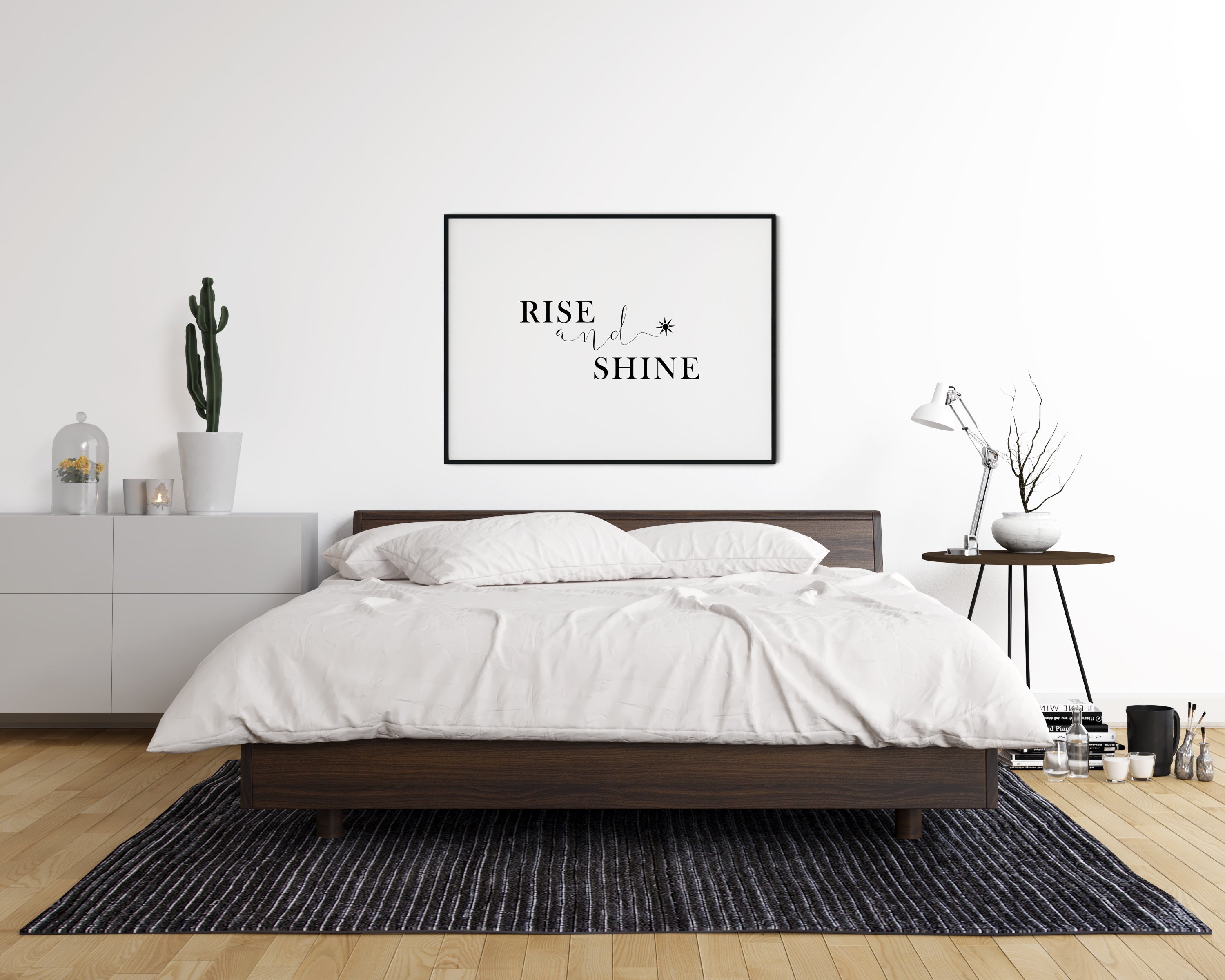 Bedroom Wall Decor Rise and Shine Sign Rise and Shine | Etsy