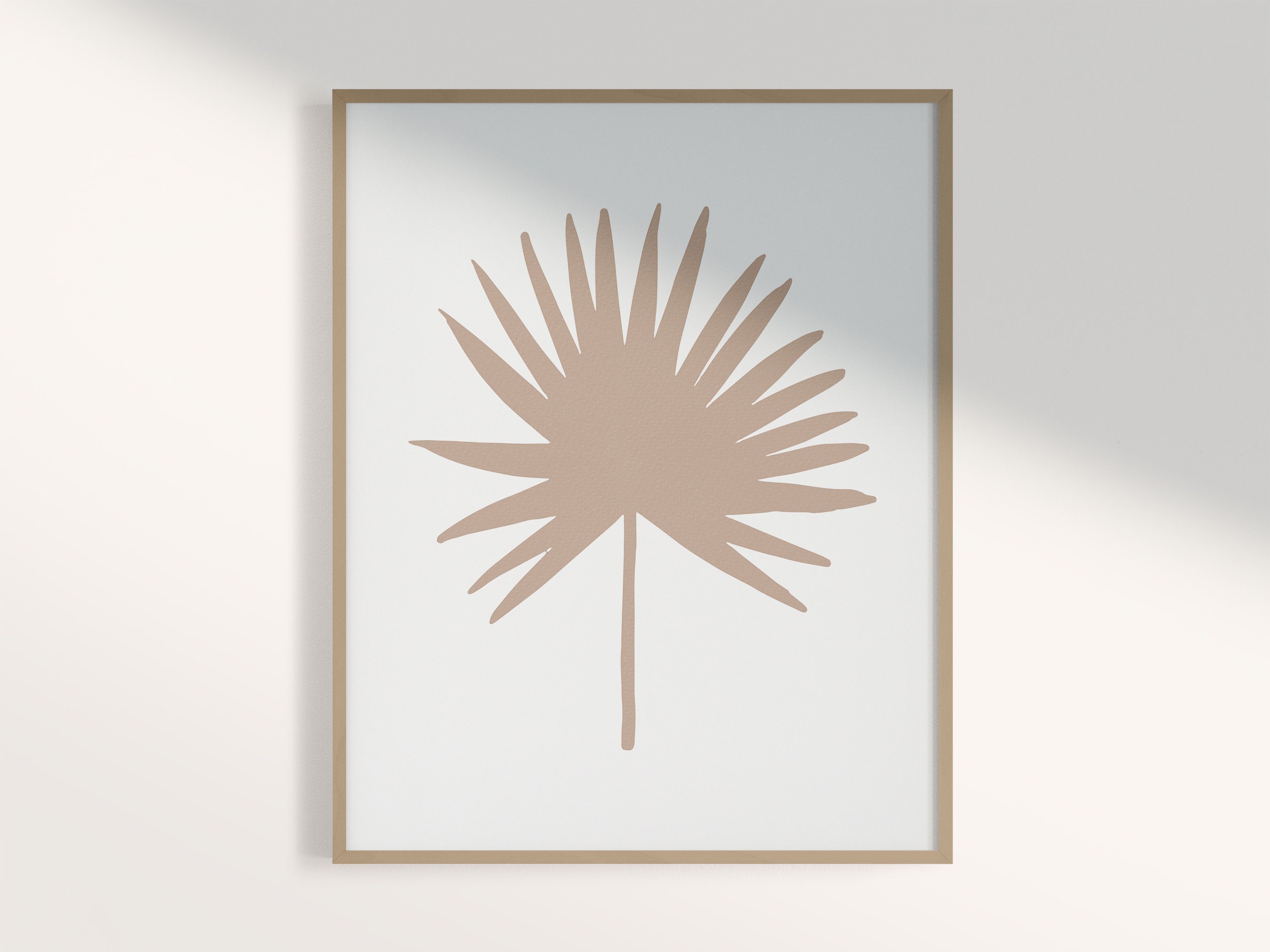 Printable Boho Palm Leaf Beige Neutral Tone Prints Palm | Etsy