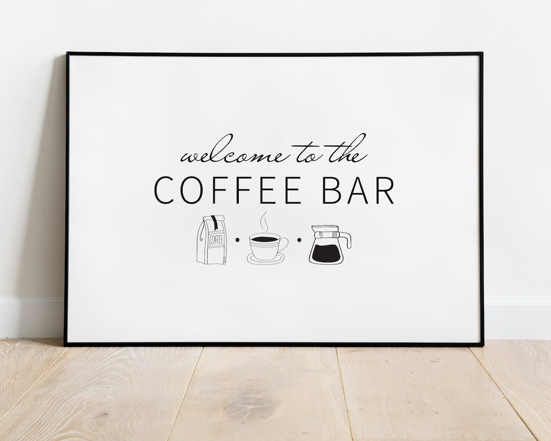 Coffee Type Art Print, Coffee Poster, Coffee Print, Coffee Wall Decor ...