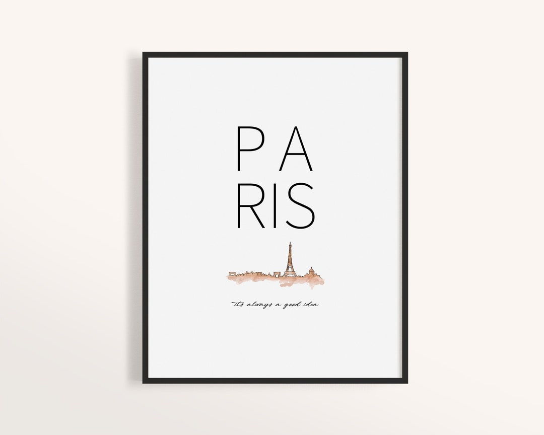 Paris Wall Art, City Poster, Paris Printable Art, Modern Digital Print ...