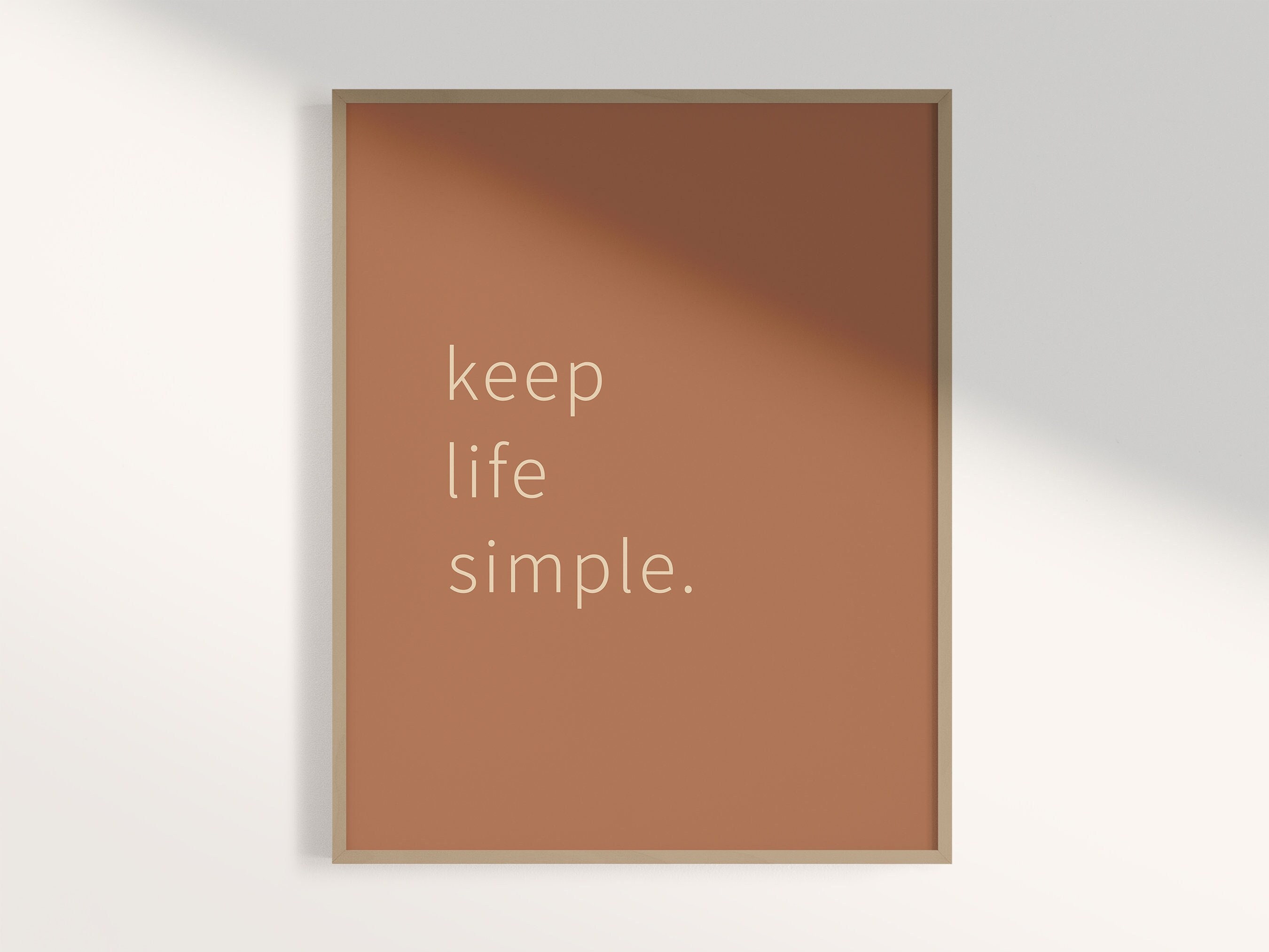 Keep Life Simple Poster Printable Quotes About Life - Etsy