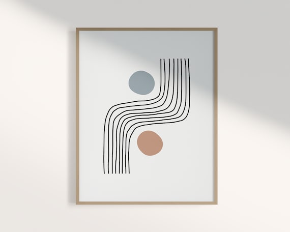 Abstract Circle Line Art Print Modern Wall Art Printable | Etsy
