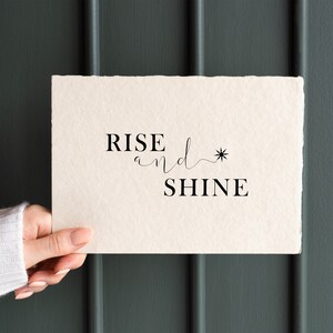 Bedroom Wall Decor, Rise and Shine Sign, Rise and Shine Printable Wall ...