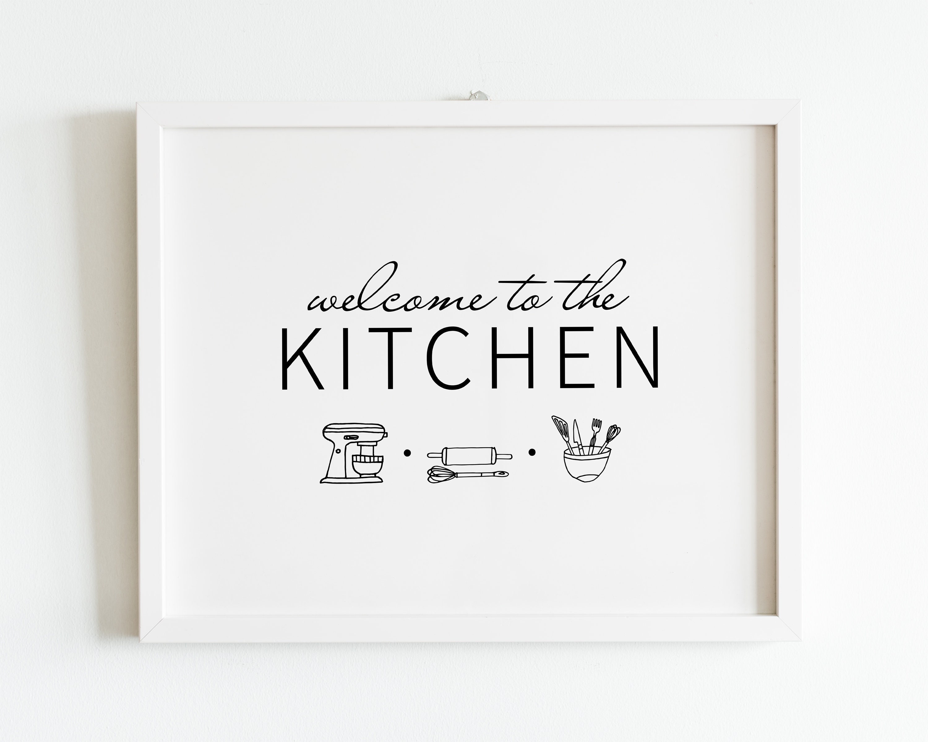 Kitchen Wall Decor Black and White Print Kitchen Print - Etsy