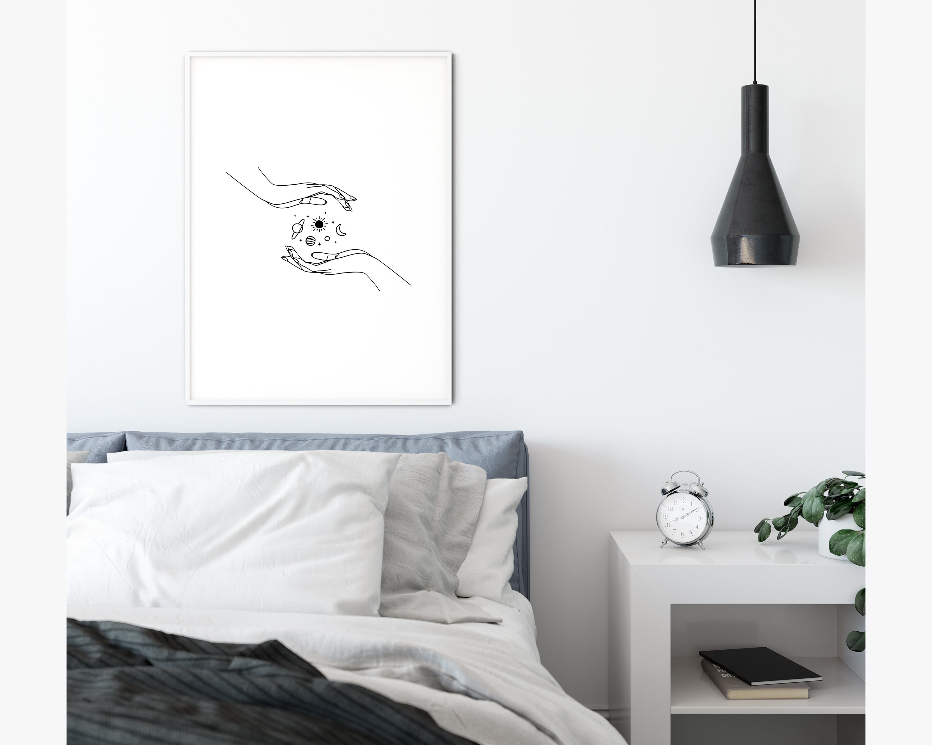 Abstract Sun Art Line Art Print Celestial Wall Art Line - Etsy