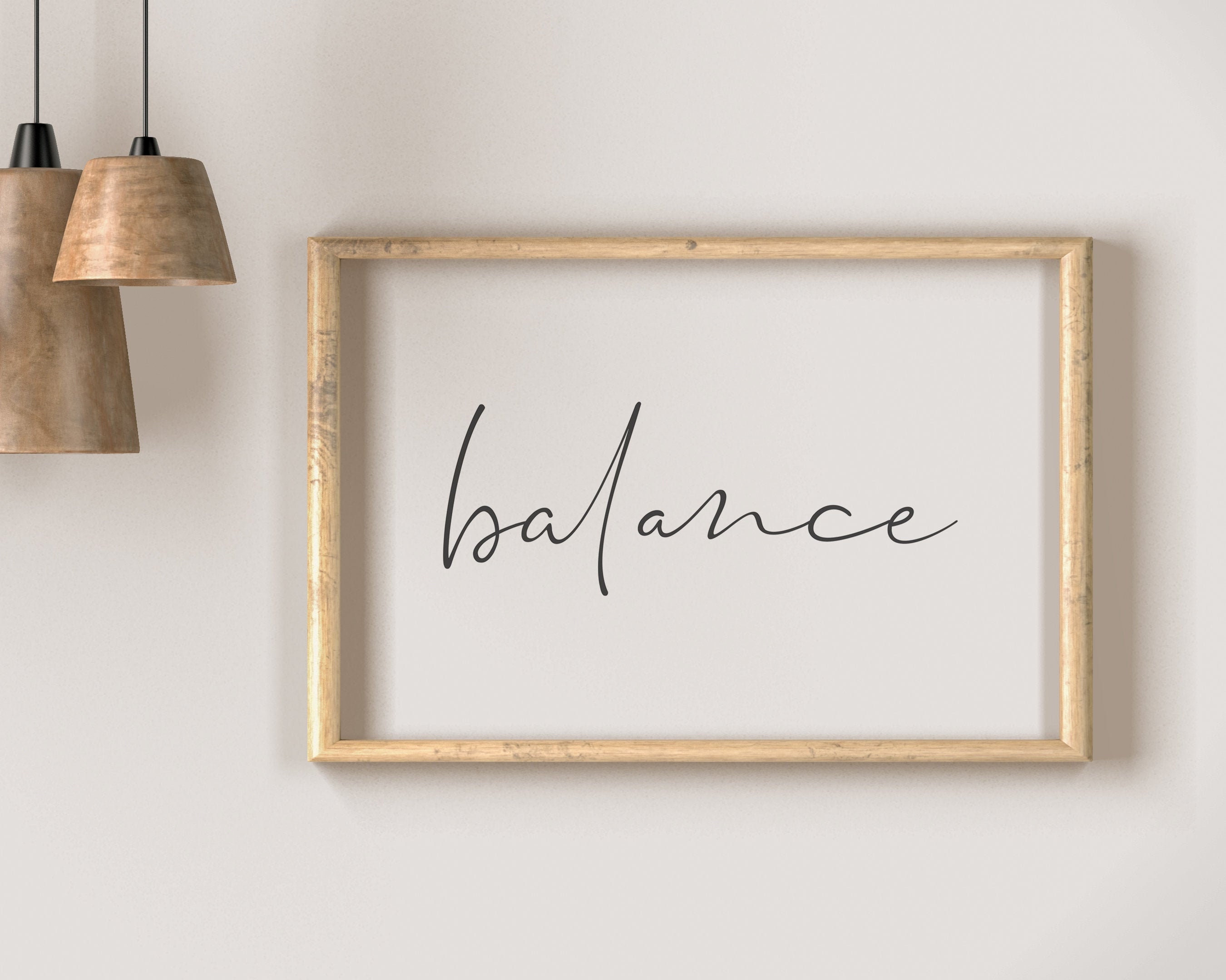 Balance Printable Wall Art Horizontal Poster Minimalist - Etsy