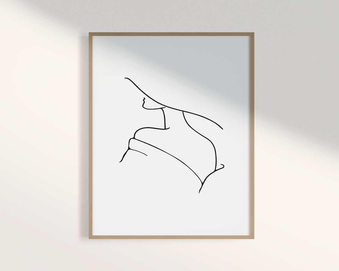 Woman Line Art Print Abstract Woman Printable Wall Art - Etsy