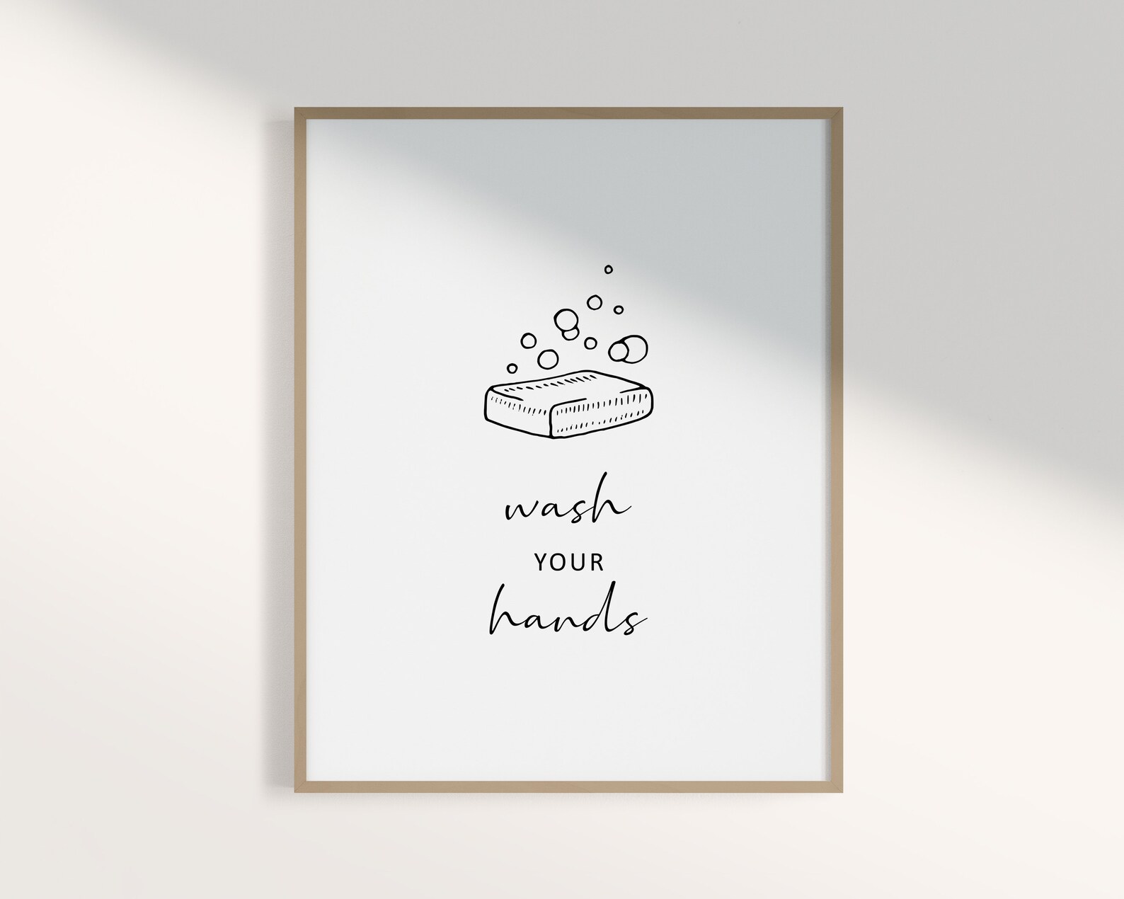 Bathroom Wall Decor Wash Your Hands Bathroom Printable | Etsy