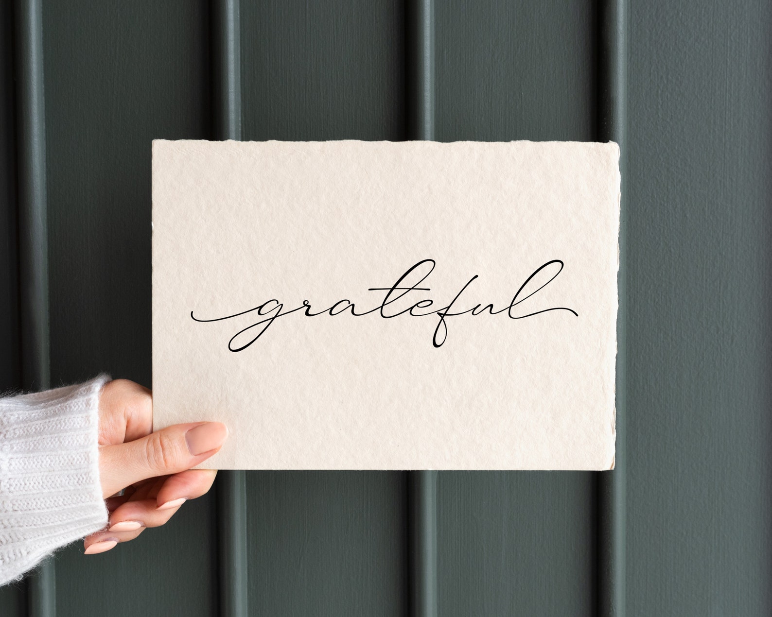 Grateful Script Wall Art: Minimalist Inspirational Print (digital ...