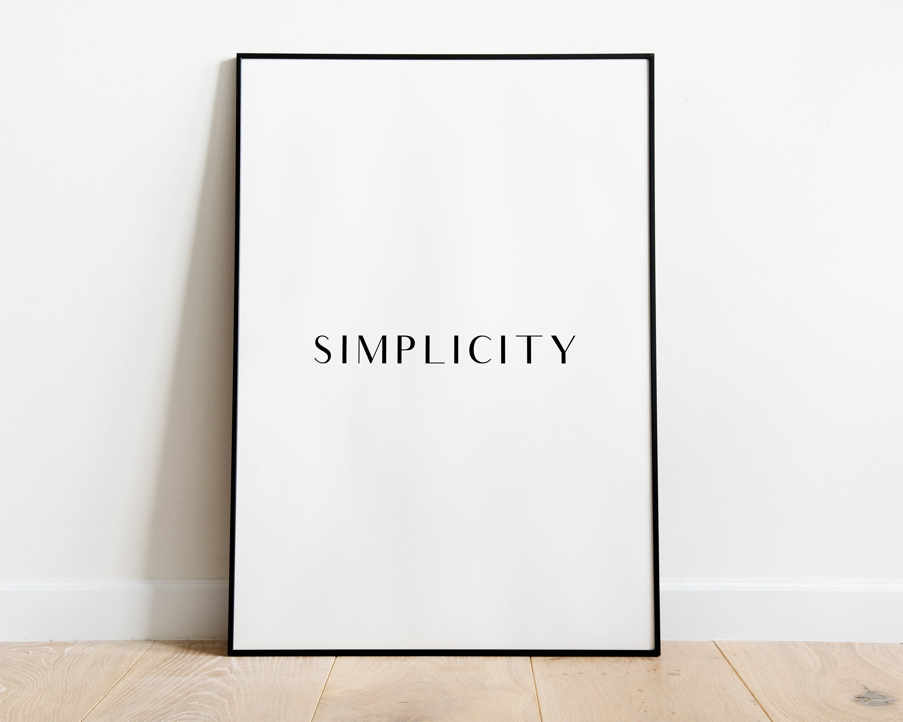 Simplicity Printable Wall Art Black and White Quote Print | Etsy