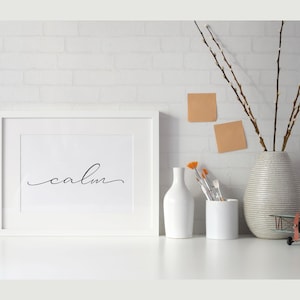 Calm Prints, Calm Printable Wall Art, Inspirational Quotes, Calming ...