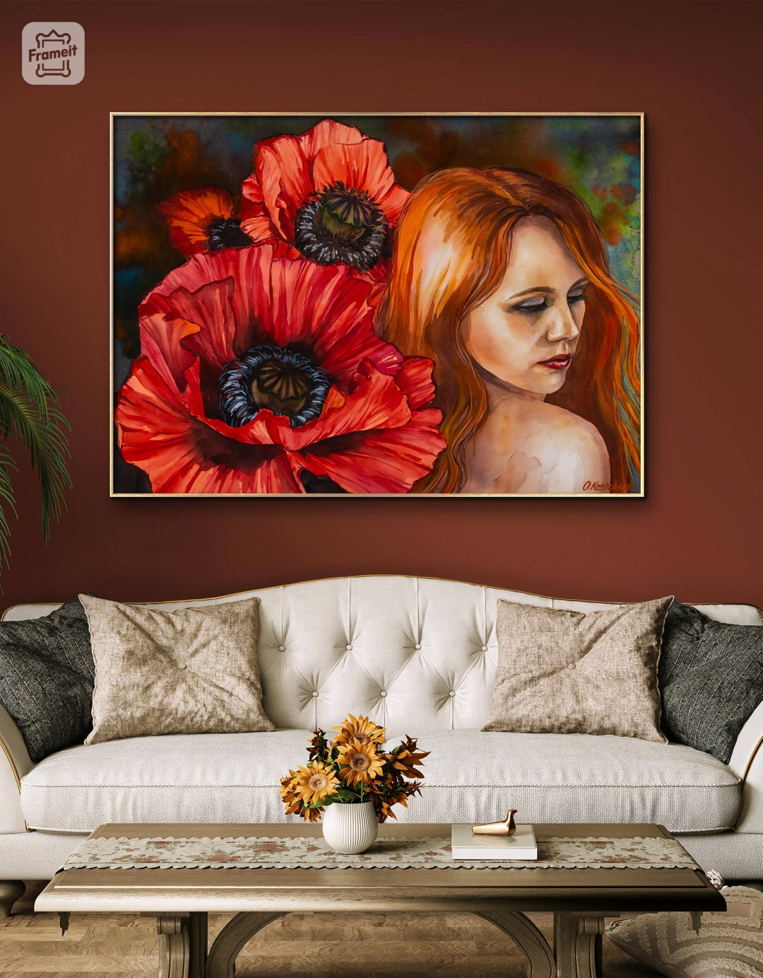 Mother Gift Watercolor Painting From Photo. Original Hand Painted ...