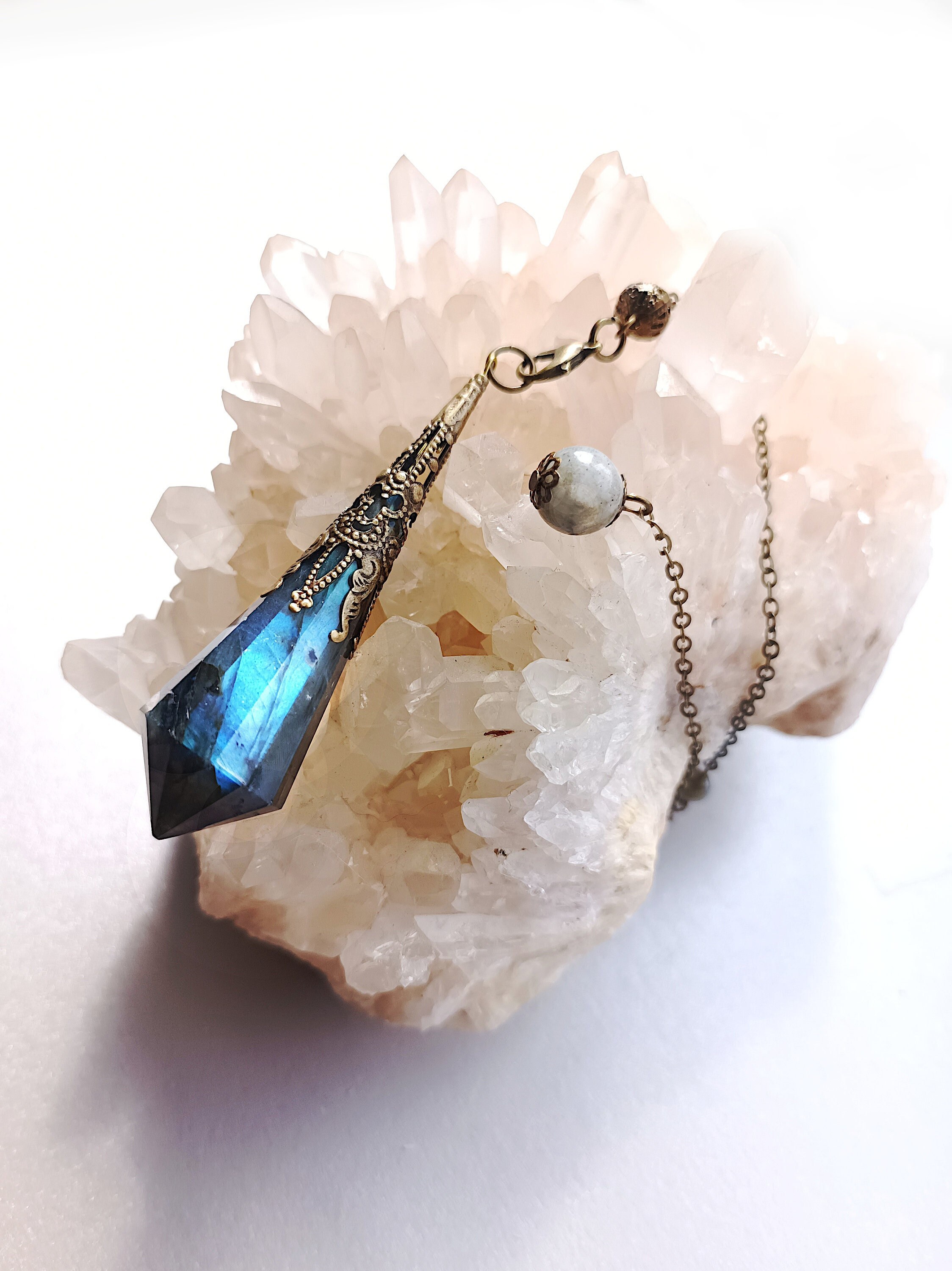 Blue Crystal Pendulum