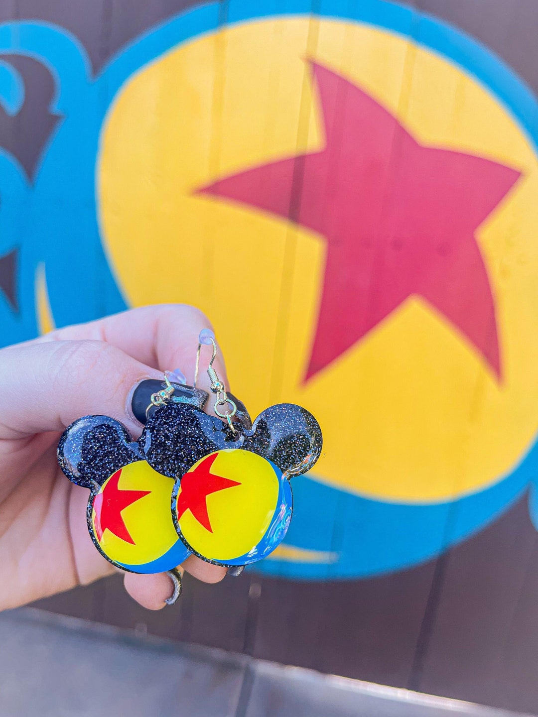 Pixar Ball Inspired Earrings / Straw Topper/ Badge Reel - Etsy