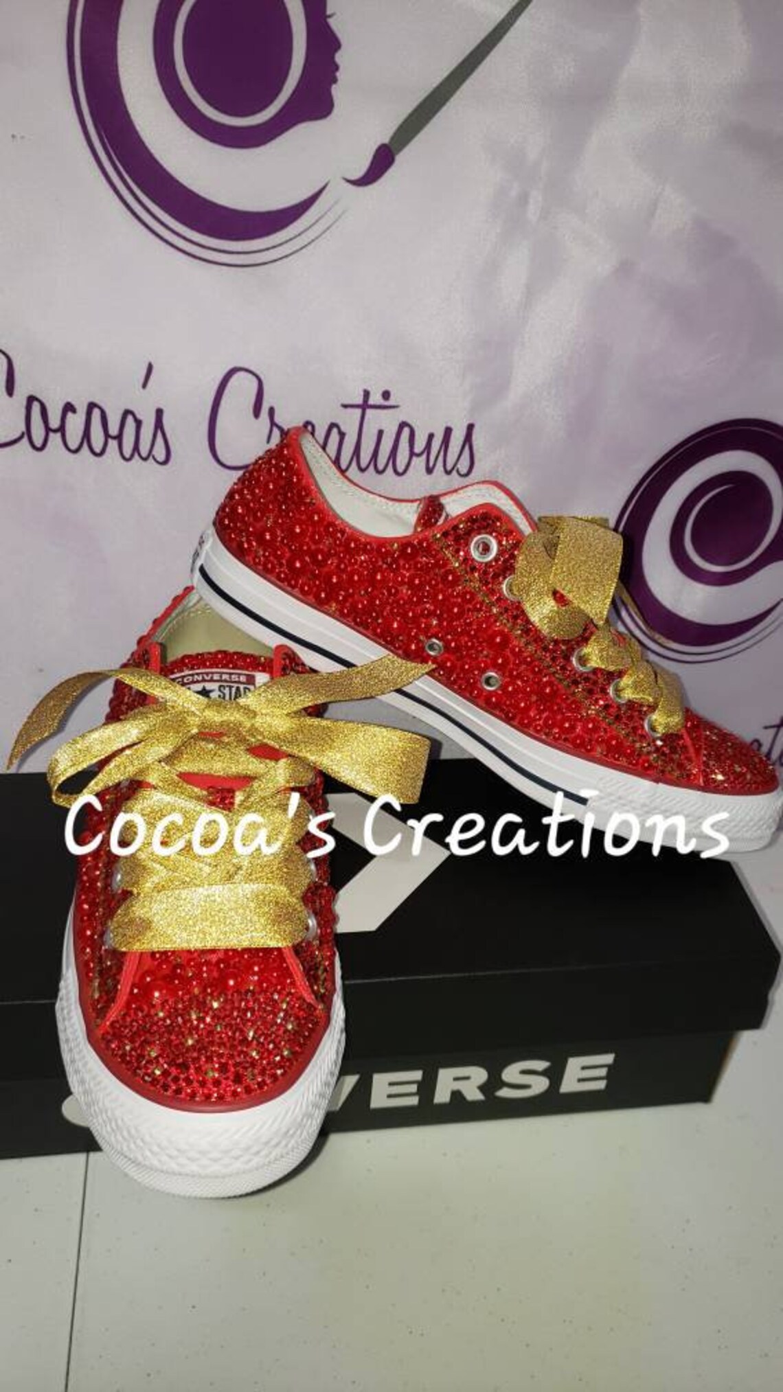 Custom Diamond and Pearl Converse - Etsy