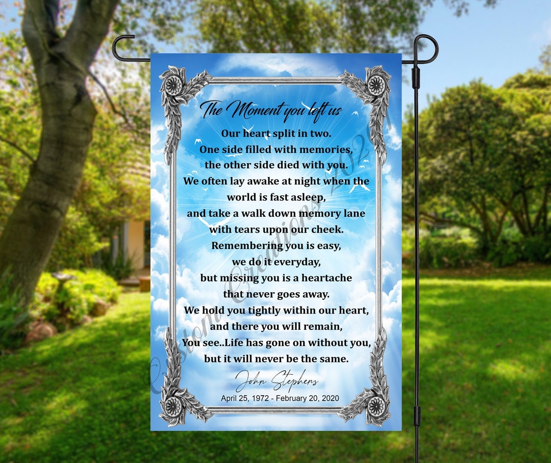 Memorial Flag, Memorial Garden Flag, Customized, RIP, Sorry for Your ...