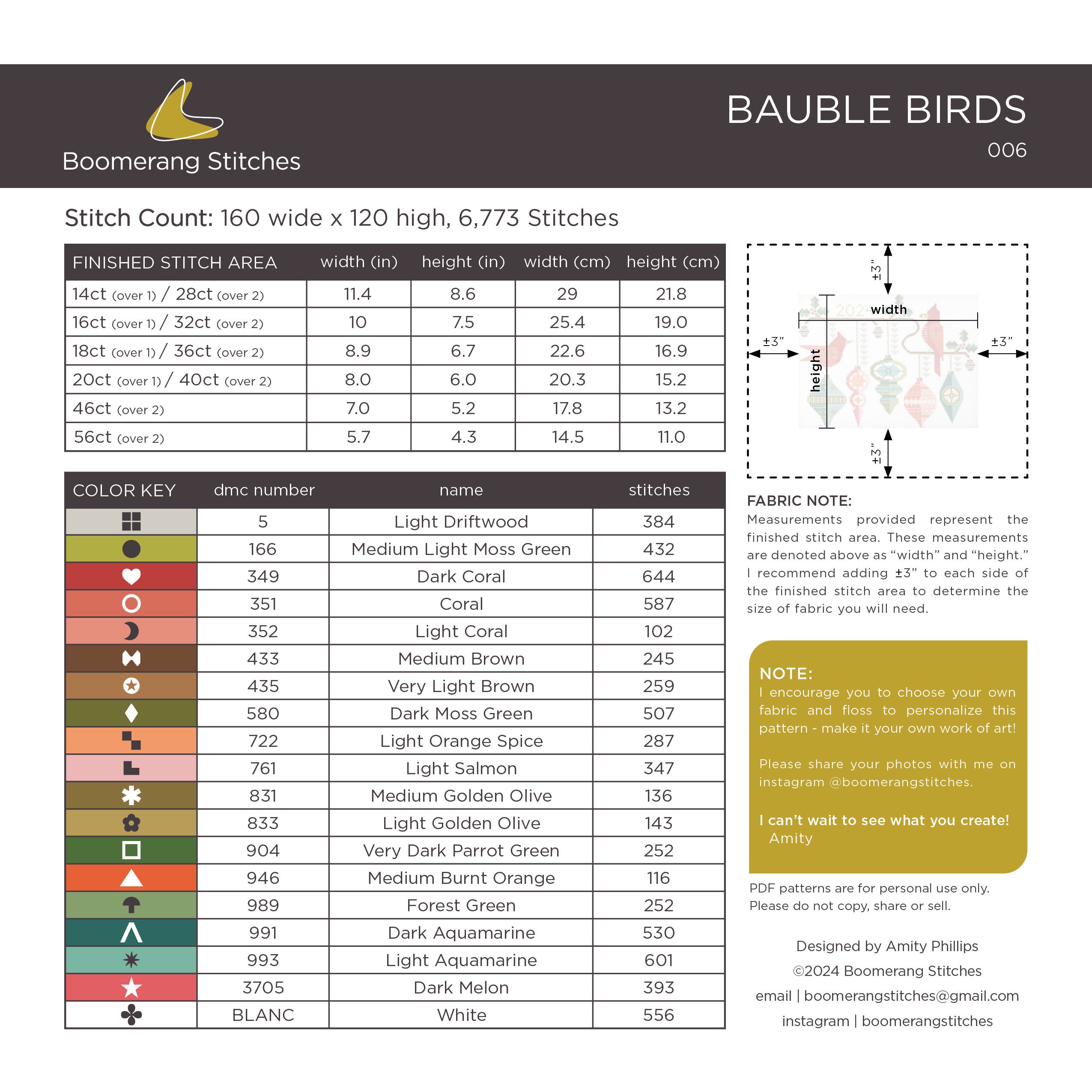 Bauble Birds - PDF Digital Download Cross Stitch Pattern - Etsy