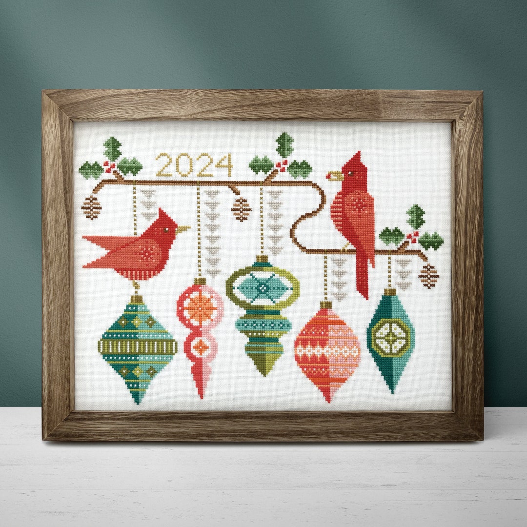 Bauble Birds - PDF Digital Download Cross Stitch Pattern - Etsy