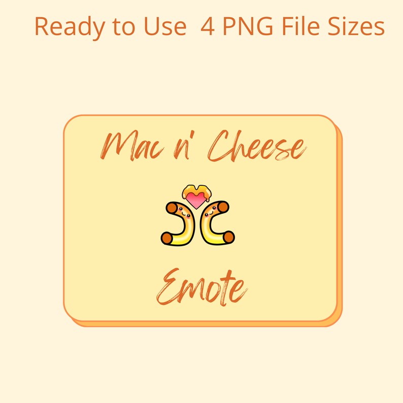 One Mac and Cheese Emoji for Twitch Youtube Discord Unique Digital Art ...