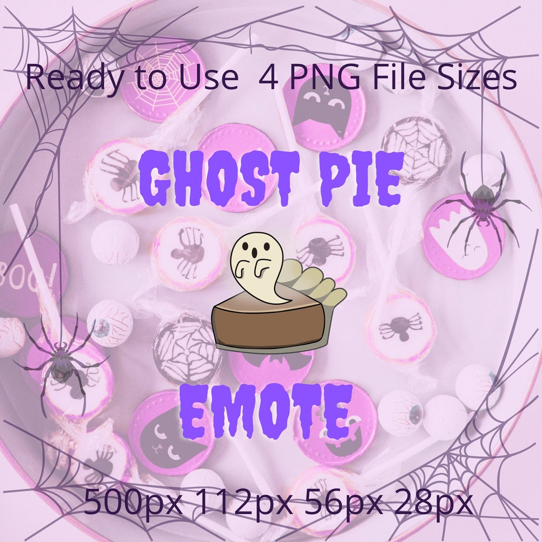 One Ghost Pie Emote Four Sizes Autumn Halloween Fright Night - Etsy
