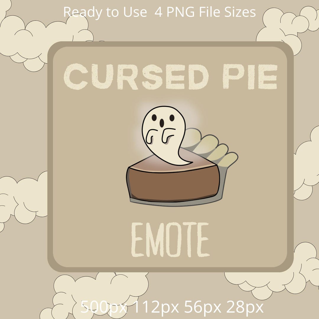 Cursed Pie Emote: One Haunted Ghost Pie (PNG/ZIP Download) - Etsy
