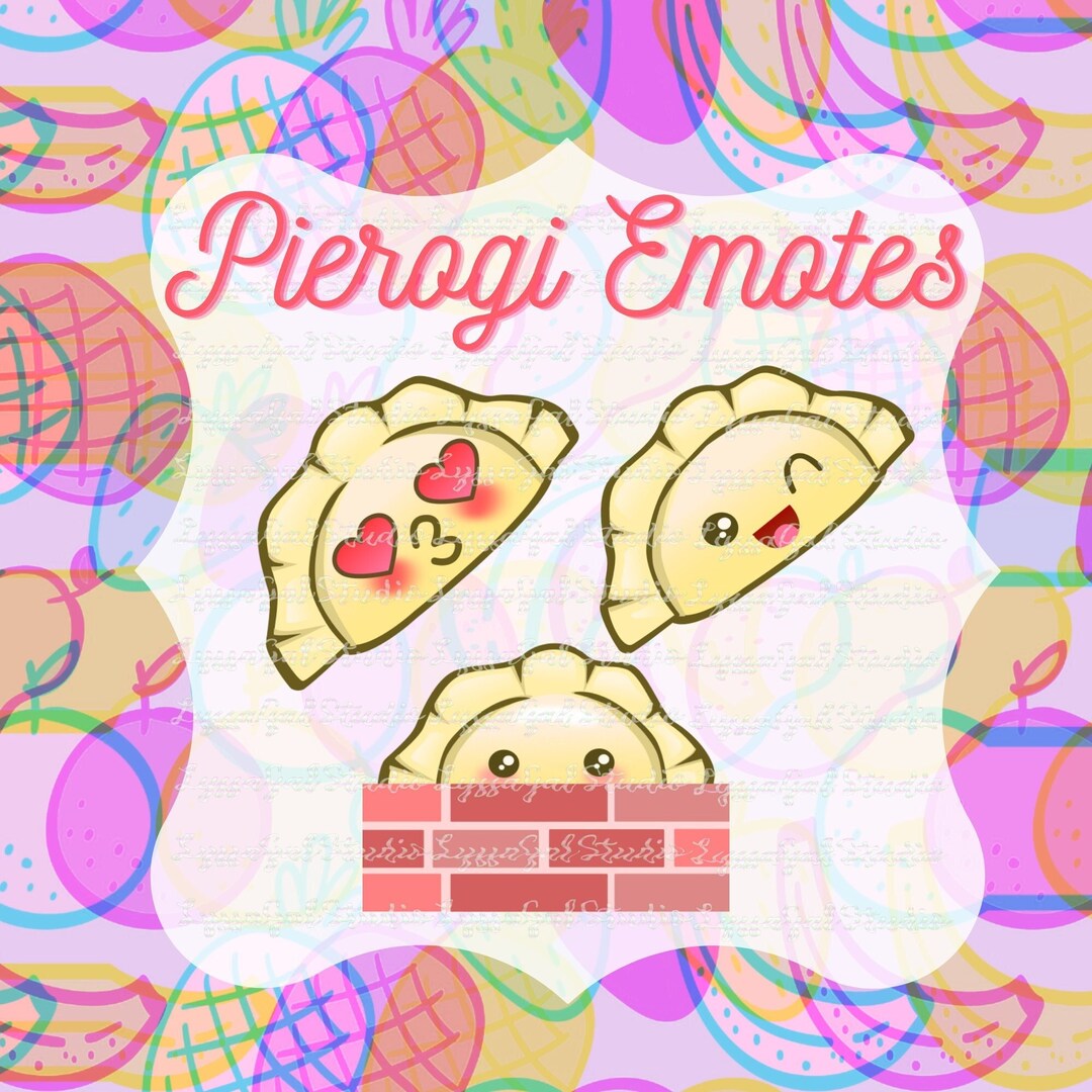 Three Pierogi Dumpling Food Emote Pack for Twitch Youtube and Discord ...