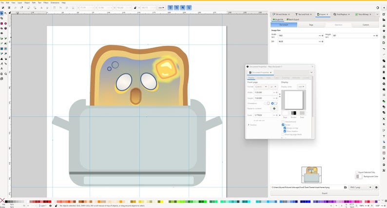 Animated Toast in Toaster Emote, Cute Breakfast Food Streaming ...