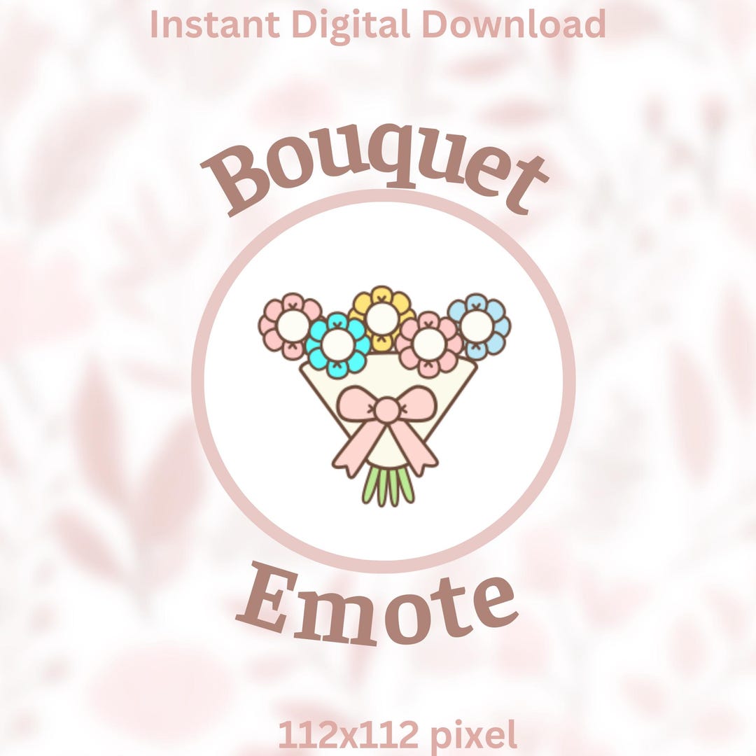 1 Bouquet Emote Pastel Flowers Garden Wedding Engagement Partying Live ...