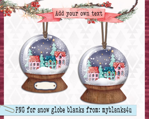 Snow Globe Ornament Design PNG - Etsy