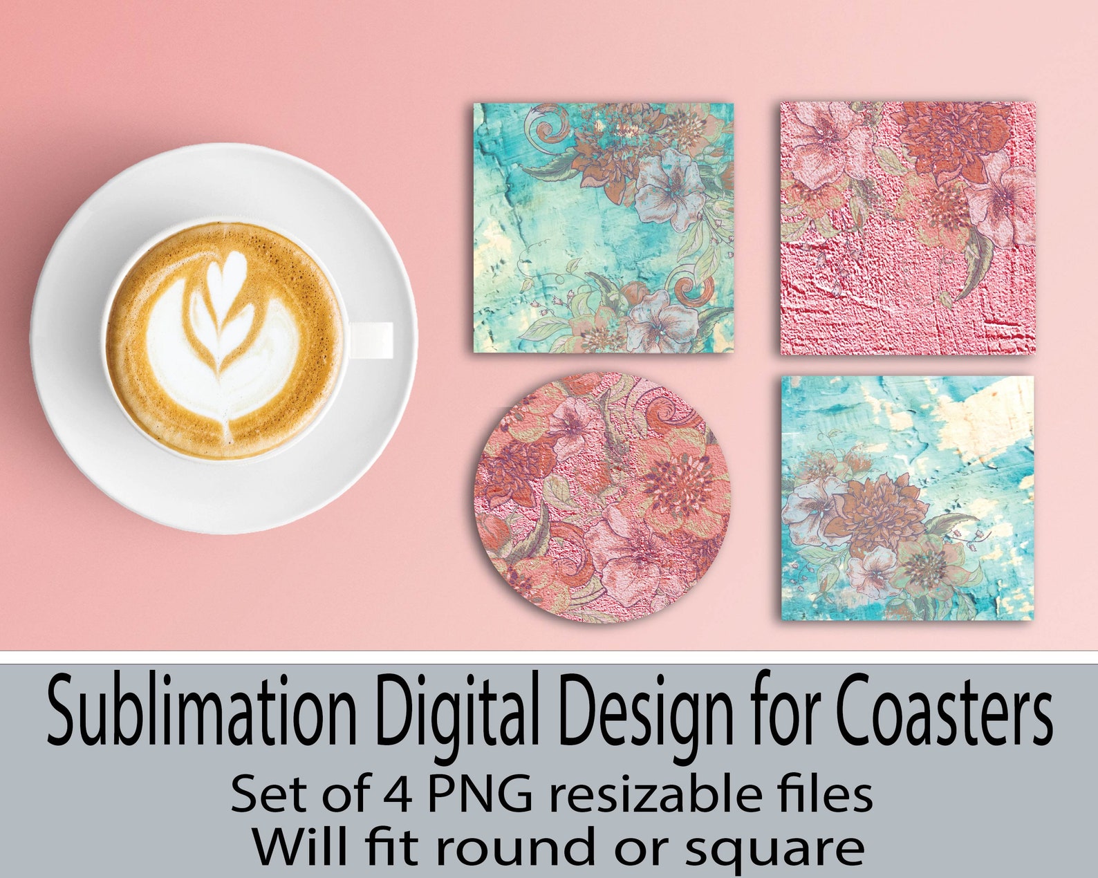 Sublimation Design Download Coaster Design Coaster - Etsy