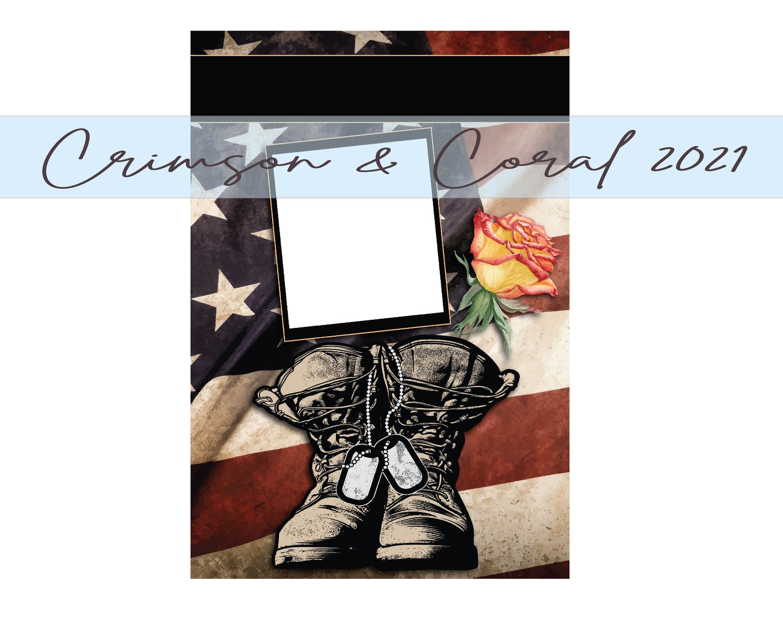 Fallen Soldier Memorial Flag DIGITAL DOWNLOAD Png Template for - Etsy