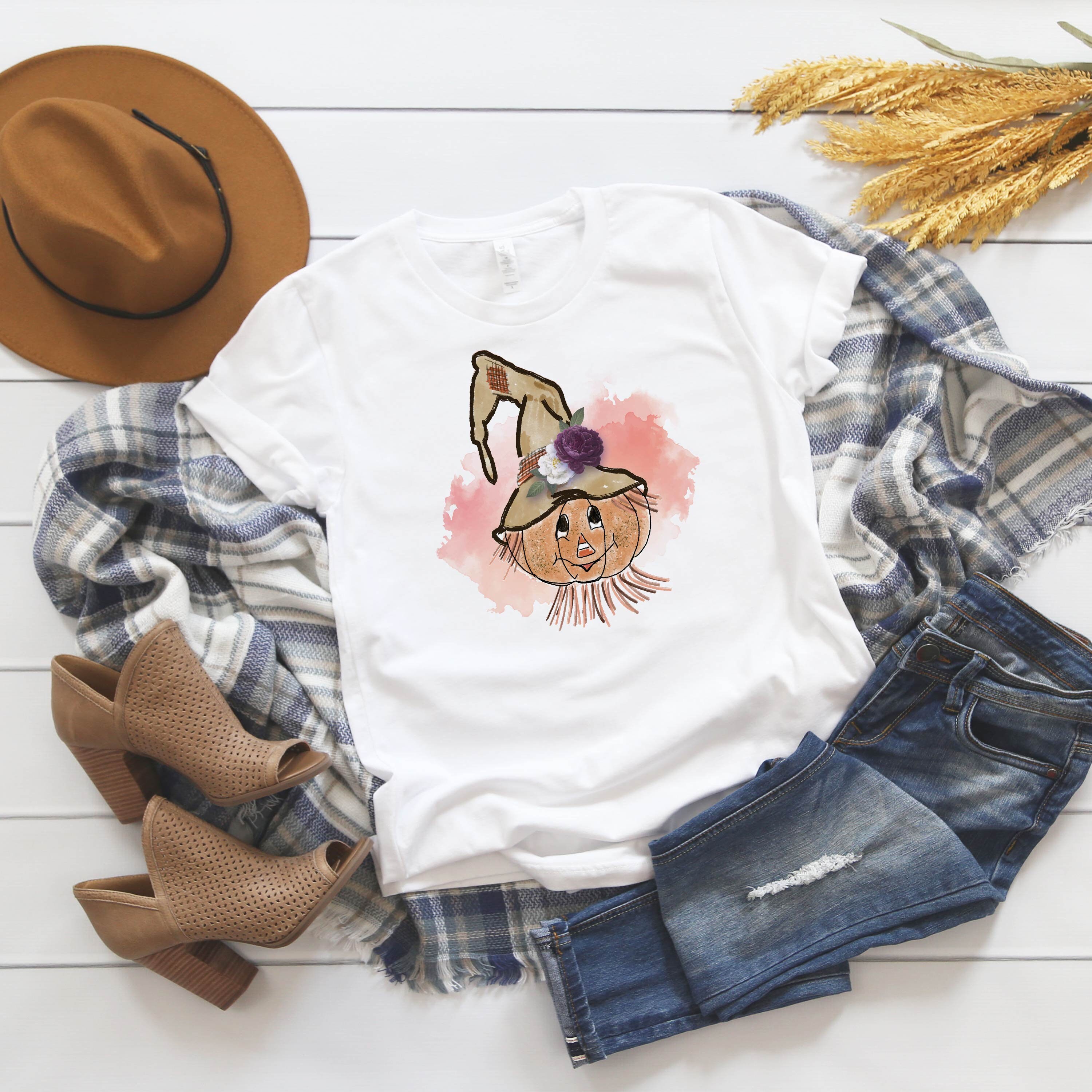 Scarecrow With Watercolor Digital Design Download PNG for - Etsy