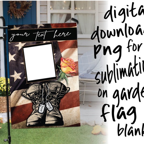 Fallen Soldier Memorial Flag DIGITAL DOWNLOAD Png Template for - Etsy