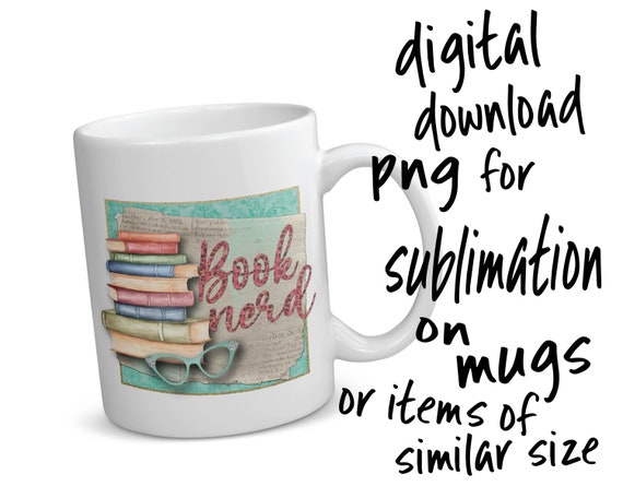 Book Nerd Digital Download PNG | Etsy