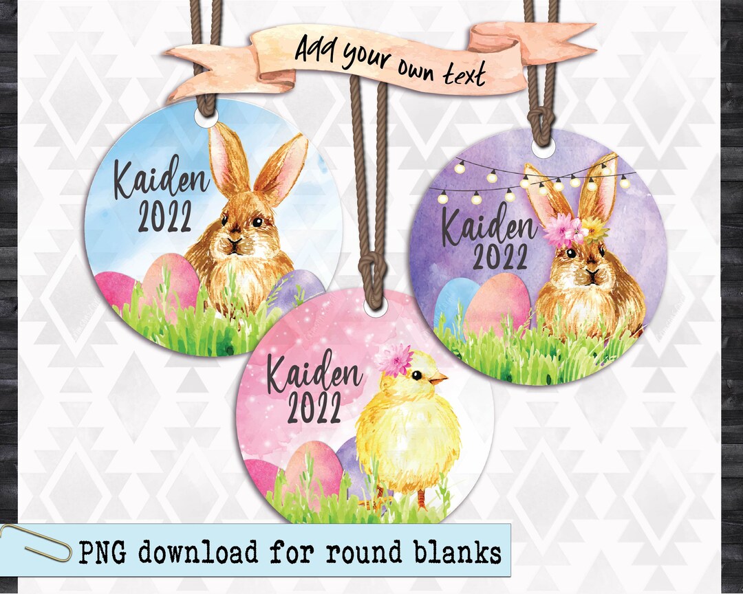 Easter Basket Tag Sublimation Design PNG Bundle - Etsy