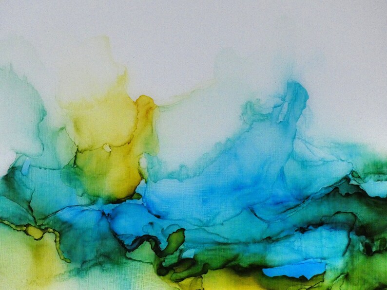 Resin Alcohol Ink on Wood Painting Alcohol Ink Painting - Etsy