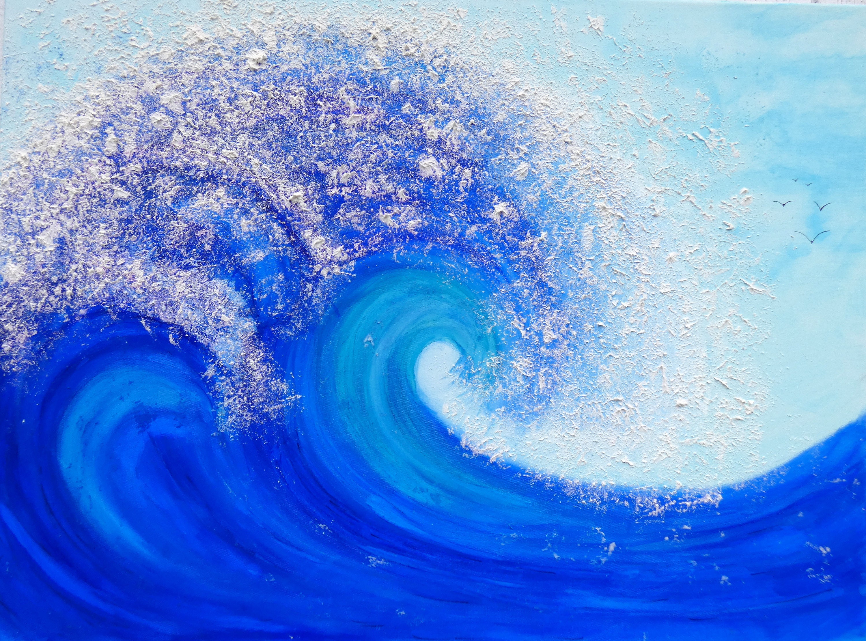 Prints Blue Wave Art Print 8x10 and 11x14 Giclée Art & Collectibles ...