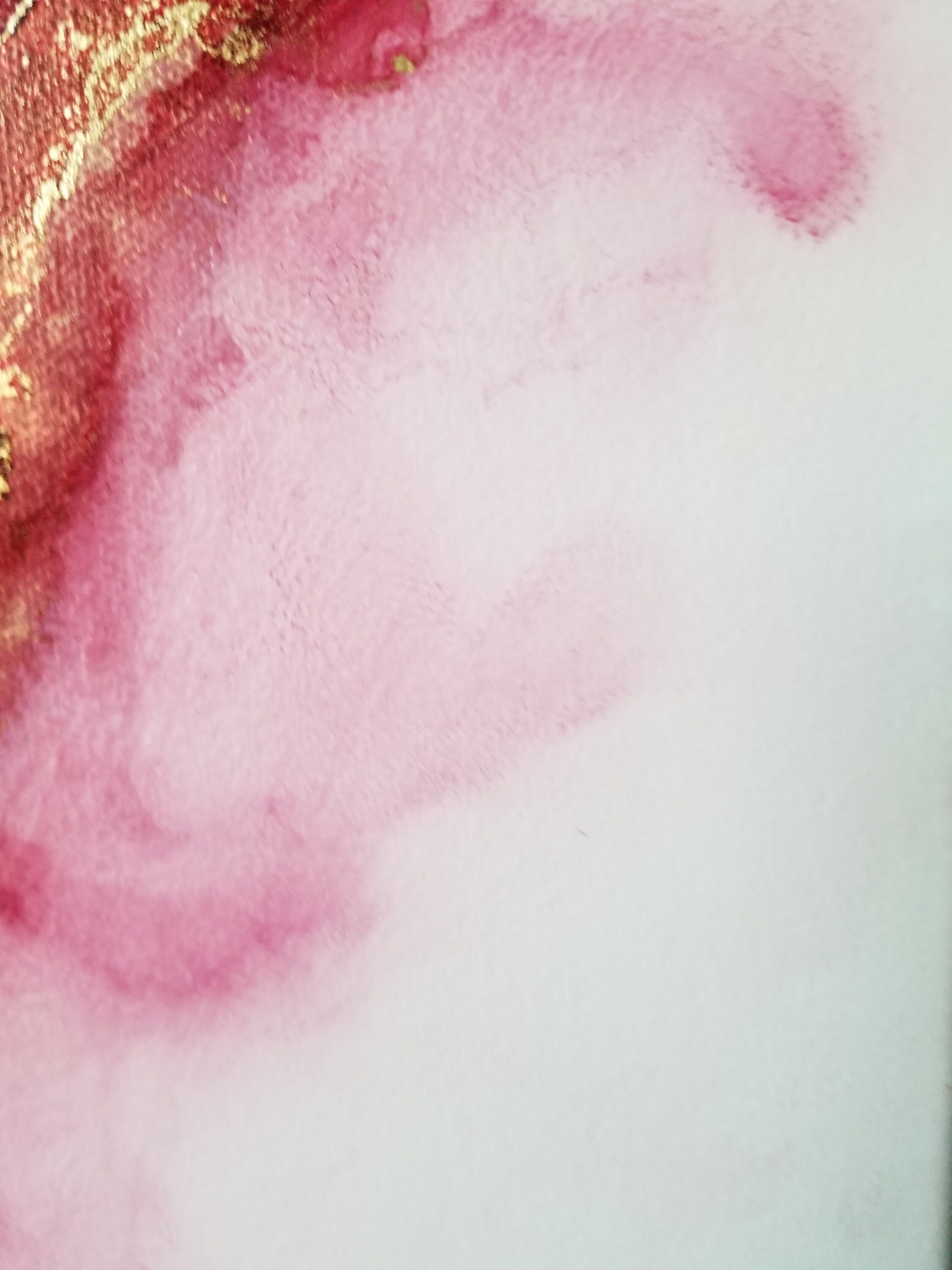 Alcohol Ink Painting on Canvas Red Abstract Painting - Etsy