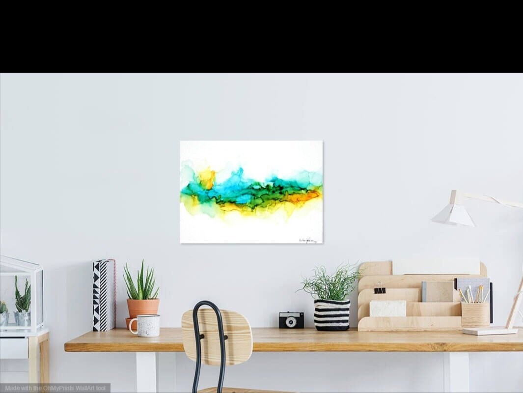Resin Alcohol Ink on Wood Painting Alcohol Ink Painting - Etsy
